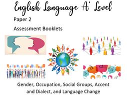 AQA English Language A Level Paper 2 Assessment Booklets | Teaching ...