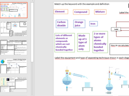 IGCSE Edexcel Chemistry (single award) Topics 1-8 revision mats ...