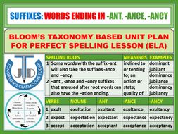 SUFFIXES: WORDS ENDING IN -ANT -ANCE -ANCY - WORKSHEETS WITH ANSWERS ...