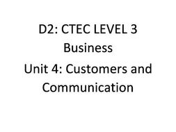 CTEC Level 3 Business: UNIT 4 D2 | Teaching Resources