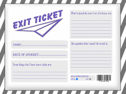 EXIT TICKET | Teaching Resources