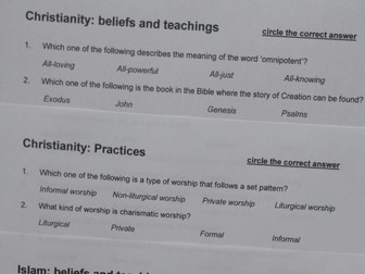 Christianity: Beliefs & Teachings (Paper 1: AQA A GCSE Religious ...