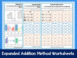 Year 2 Maths: Expanded Addition Method (differentiated worksheets ...