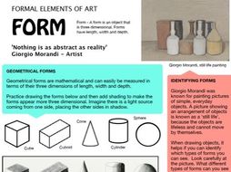 Form - Formal Elements of Art 4 | Teaching Resources