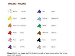 Colours in Italian /I colori in italiano | Teaching Resources
