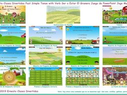 Past Simple Tense with Verb Ser o Estar Barnyard Interactive Spanish ...