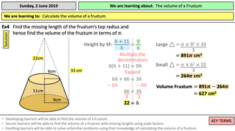 Volume of Frustums by cparkinson3 | Teaching Resources