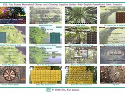 Household Chores and Cleaning Supplies Spider Web English PowerPoint ...