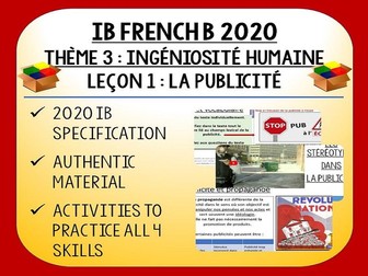 IB FRENCH B 2020 - Ingéniosité Humaine - L3 lessons pack (L1-3 ...