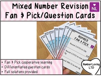 Maths Fan & Pick Question Cards Pack | Teaching Resources