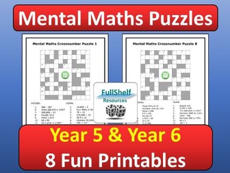 Mental Maths Activities BUNDLE Year 5 / 6 by FullShelf | Teaching Resources
