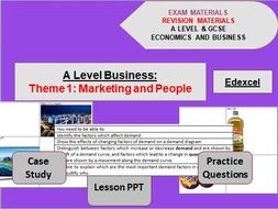 A Level Business Theme 1 Bundle: Marketing and People | Teaching Resources