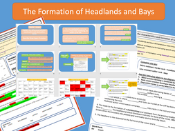 GCSE AQA 9-1 Coasts : The Formation of Headlands and Bays. | Teaching ...