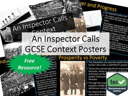 An Inspector Calls GCSE Context Posters | Teaching Resources
