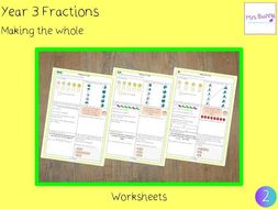 Making the whole worksheets (Year 3 Fractions) | Teaching Resources