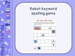 Robot keyword spelling game by Katharine7 | Teaching Resources