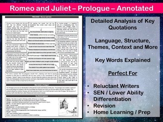 Romeo and Juliet Fully Annotated | Teaching Resources