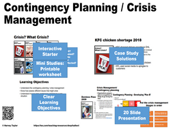 Contingency Planning / Crisis Management - Full lesson -AS/A2/IB ...