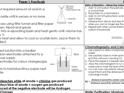 AQA Combined Science Trilogy- Chemistry- required practicals method sheet | Teaching Resources