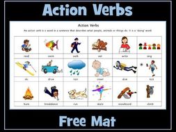 Action Verbs Word Mat | Teaching Resources