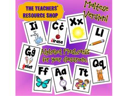 Alphabet Flashcards in Maltese | Teaching Resources