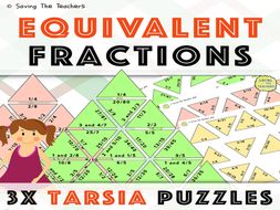 Equivalent Fractions Tarsia Puzzles | Teaching Resources