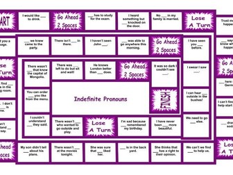 Indefinite Pronouns 6 English Legal Text Game Bundle | Teaching Resources