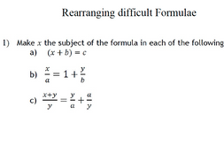 GCSE Maths Revision Changing the Subject of the Formula | Teaching ...