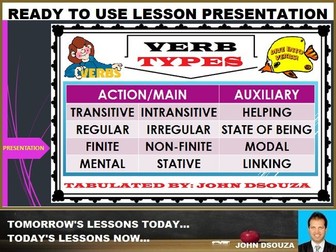 VERB TYPES: CLASSROOM RESOURCES - BUNDLE | Teaching Resources