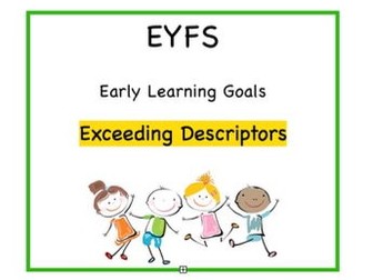 ALL EYFS cards: Age Statements, ELGS, Exceeding Descriptors and CoEL ...