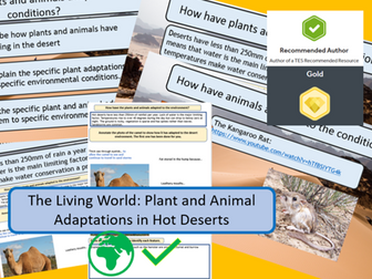 AQA 9-1 Living World: Hot Deserts (Thar Desert Case Study) Bundle ...