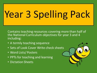 Year 3 and 4 Spelling Bundle | Teaching Resources