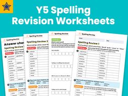 Year 5 Spelling Revision Worksheets | Teaching Resources