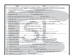 Personal Hygiene-Grooming Black-White Worksheet | Teaching Resources