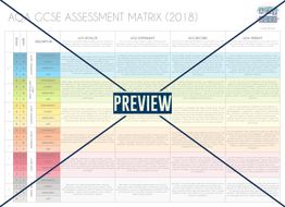 AQA GCSE ASSESSMENT MATRIX (2018) with Equivalent Grades | Teaching ...