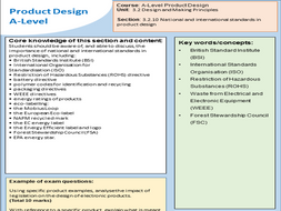 AQA A-Level Product Design New Specification Revision Folder Section ...