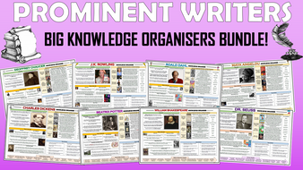 Prominent Writers - Big History Knowledge Organisers Bundle! | Teaching Resources