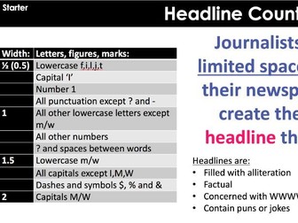 Transactional Writing Newspapers KS3 Y9 | Teaching Resources
