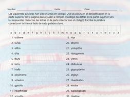 Comparative Adjectives Decoder Box Spanish Worksheet | Teaching Resources