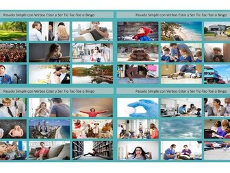 Past Simple Tense with Verbs Estar and Ser 6 Spanish Photo Game Bundle ...