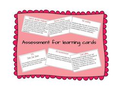 Assessment for learning cards (AfL) | Teaching Resources