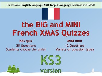 The BIG and MINI French XMAS Quiz (KS3/KS4) by mjhaxby | Teaching Resources