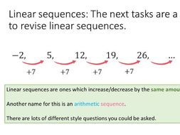 Linear sequences | Teaching Resources