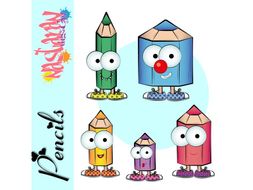 Pencil Pals Clip art | Teaching Resources