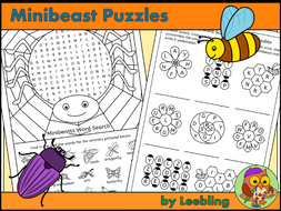 Minibeast puzzles - Insect and bug crossword, word search and more ...