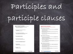 Participles & participle clauses | Teaching Resources