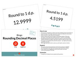 Rounding Decimal Places (Bingo) | Teaching Resources