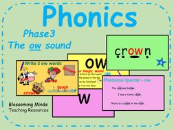 Phonics Phase 3 - The 'ow' sound | Teaching Resources
