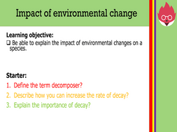 AQA GCSE Biology - Impact of environmental change | Teaching Resources