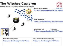 The Witches Cauldron - PE Strategy Halloween Game | Teaching Resources